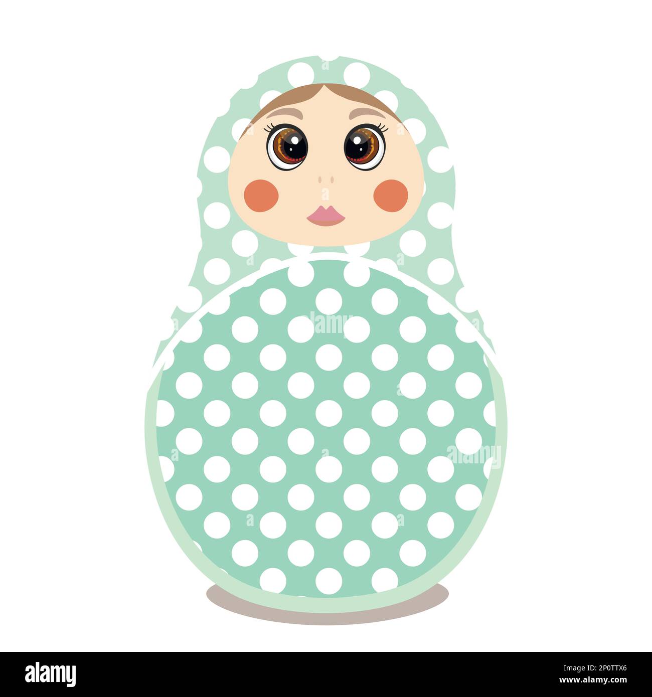 Russian Matryoshka. Traditional Russian folklore dolls with big eyes ...