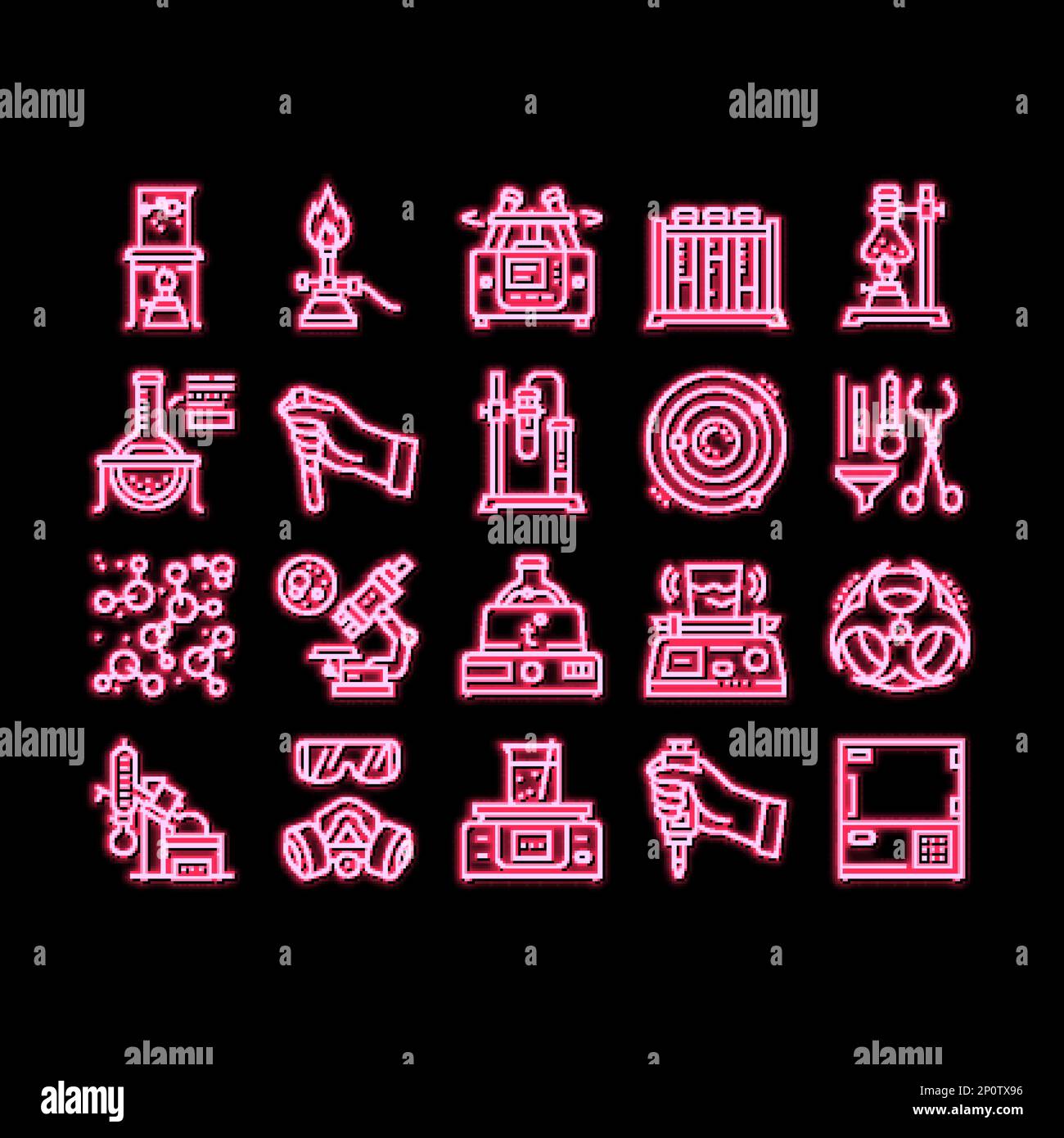 Chemistry Laboratory neon glow icon illustration Stock Vector Image ...