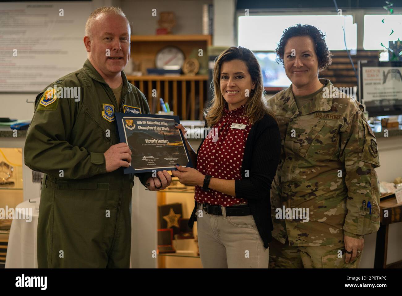 U.S. Air Force Col. Adam Bingham, 6th Air Refueling Wing commander ...