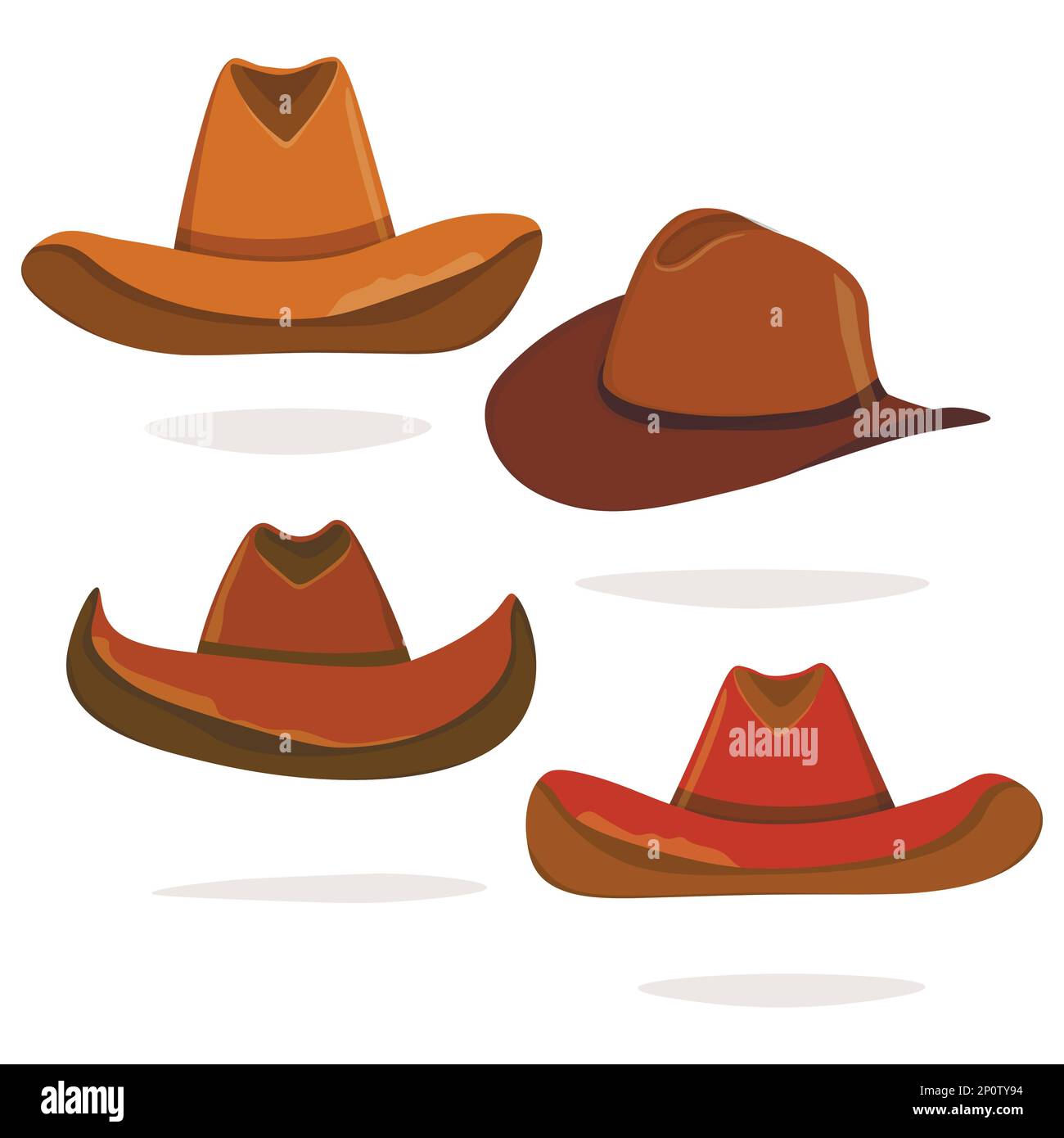 Cowboy hat isolated element. Vector drawing illustration for icon, game ...