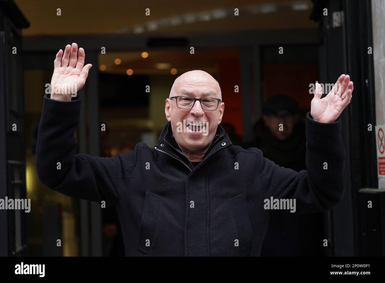 Scottish veteran broadcaster Ken Bruce leaving BBC Wogan House in London, after his last day ...