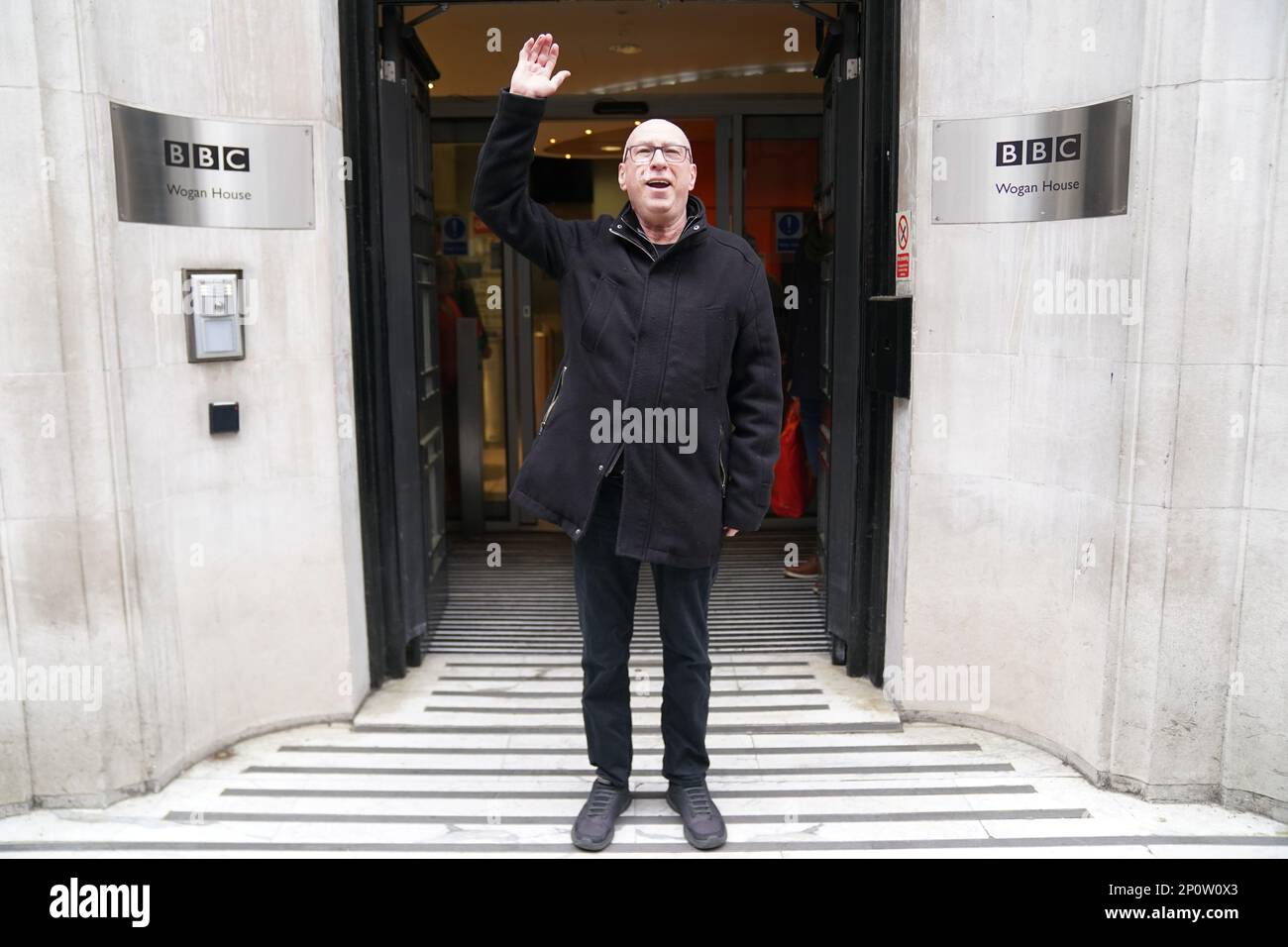Scottish veteran broadcaster Ken Bruce leaving BBC Wogan House in London, after his last day ...