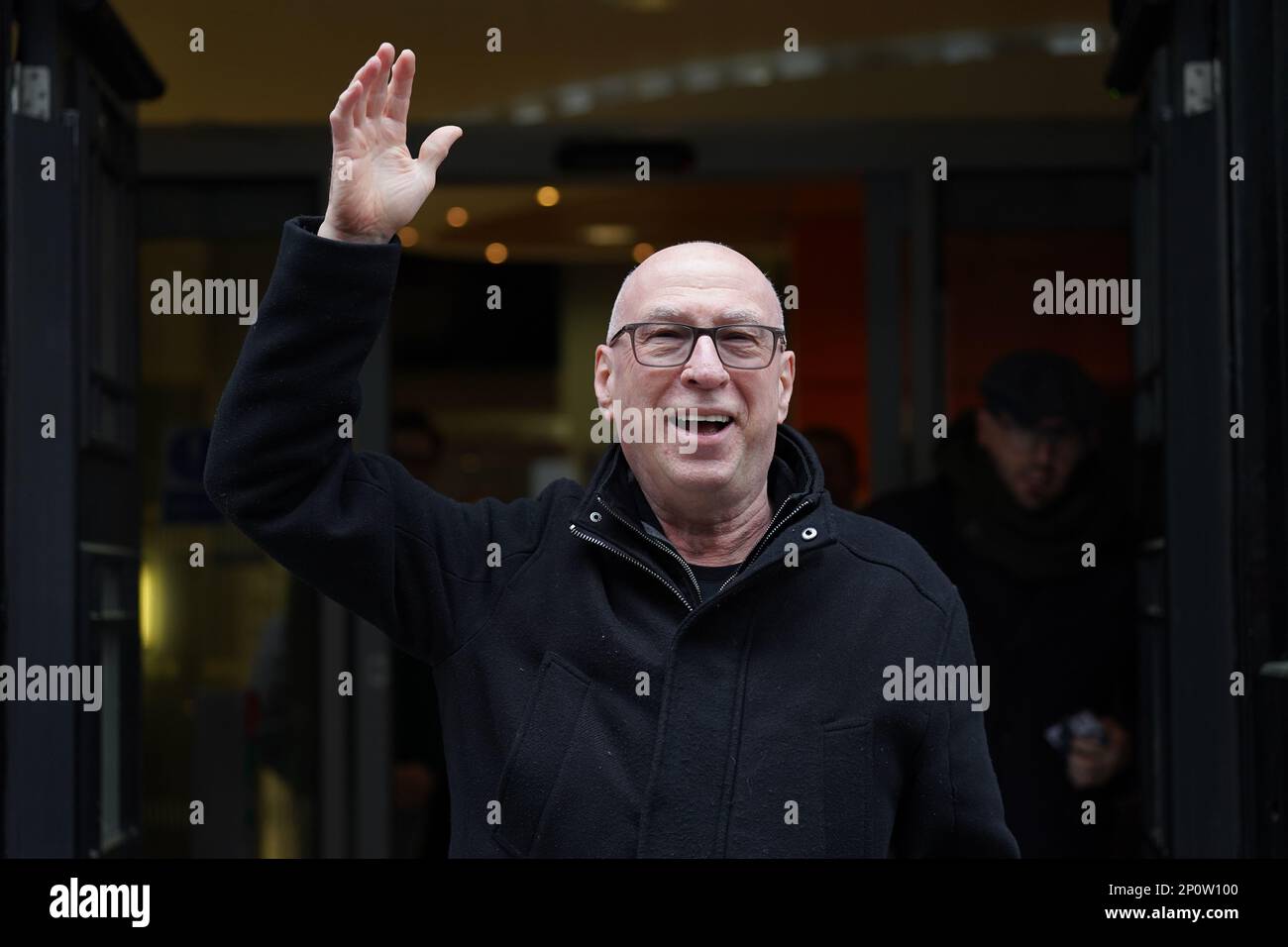 Scottish veteran broadcaster Ken Bruce leaving BBC Wogan House in London, after his last day ...