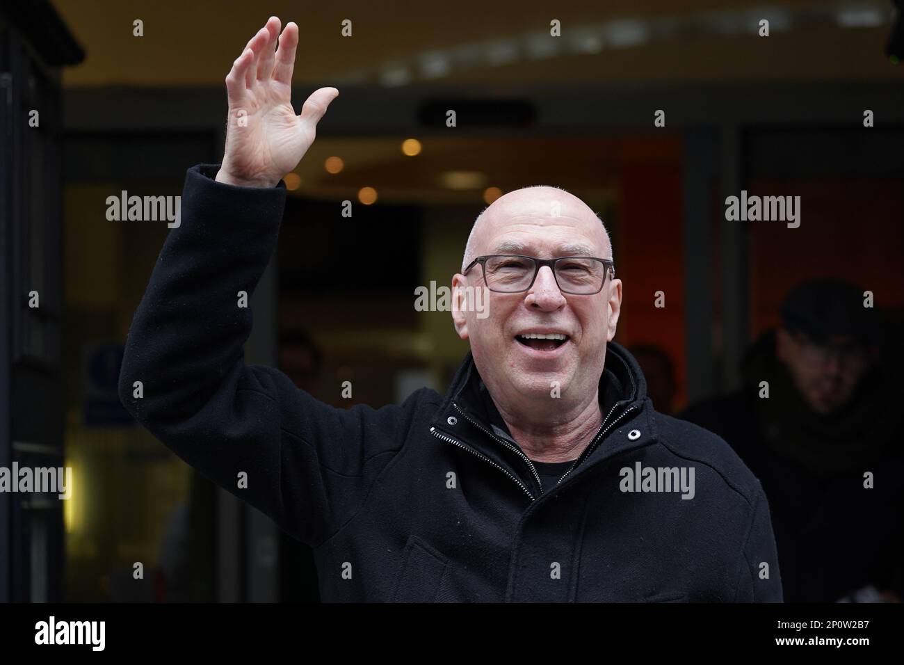 Scottish veteran broadcaster Ken Bruce leaving BBC Wogan House in London, after his last day ...