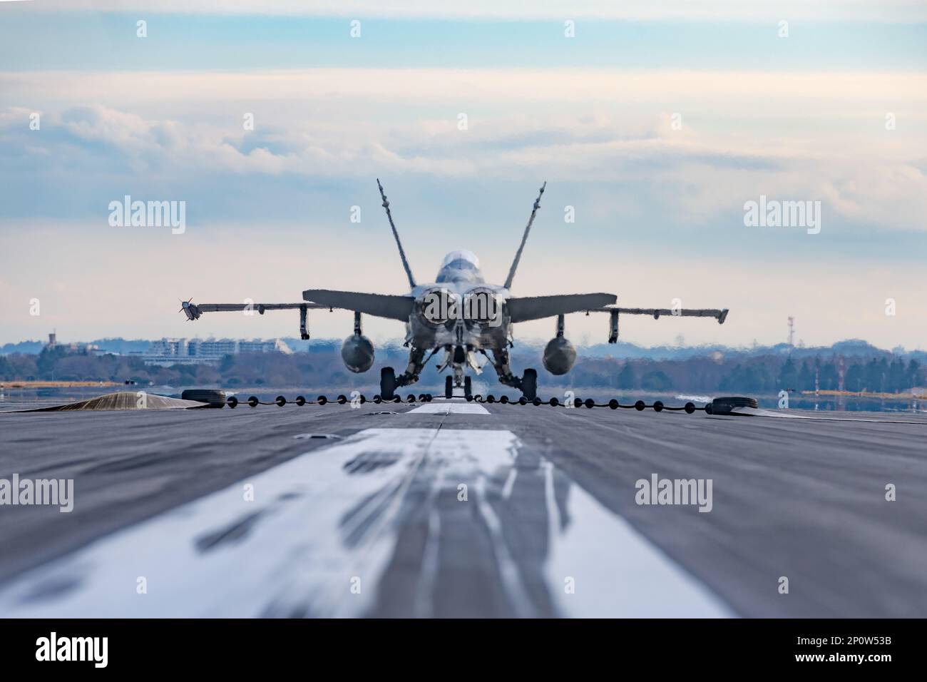 A U.S. Marine Corps F/A-18C Hornet, assigned to Marine Fighter Attack ...