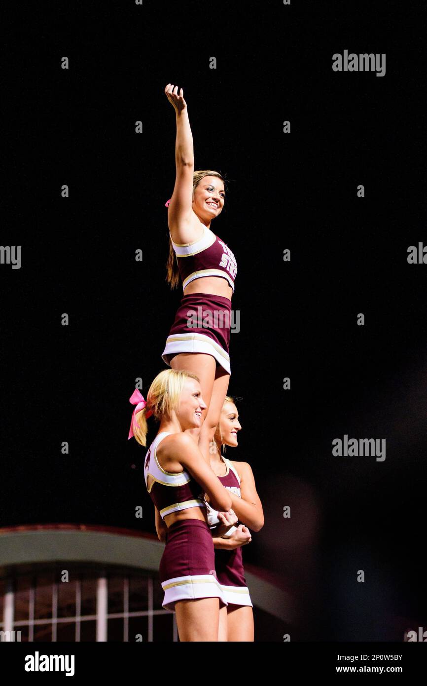 October 1, 2016: Texas State Bobcats cheerleaders perform during the ...