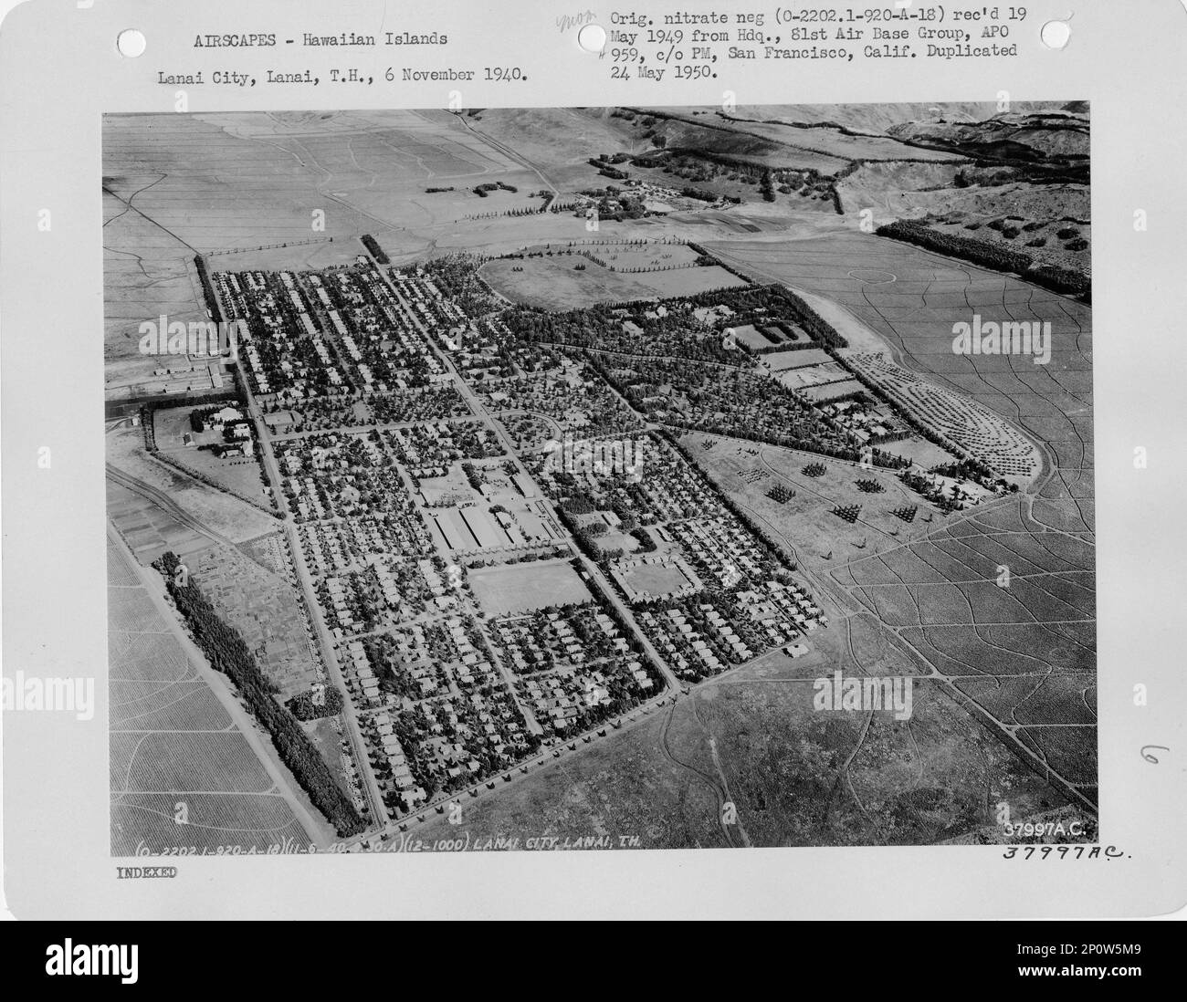 Hawaii - Lanai Island, Aerial Photograph Stock Photo - Alamy