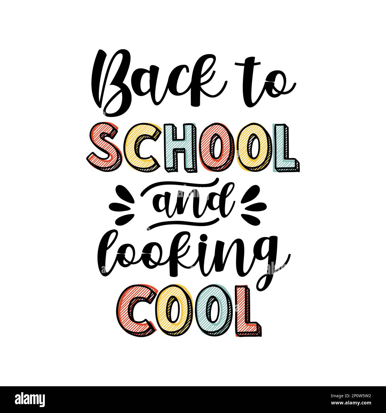 Doodle hand drawn school inspirational quotes Stock Vector Image & Art ...