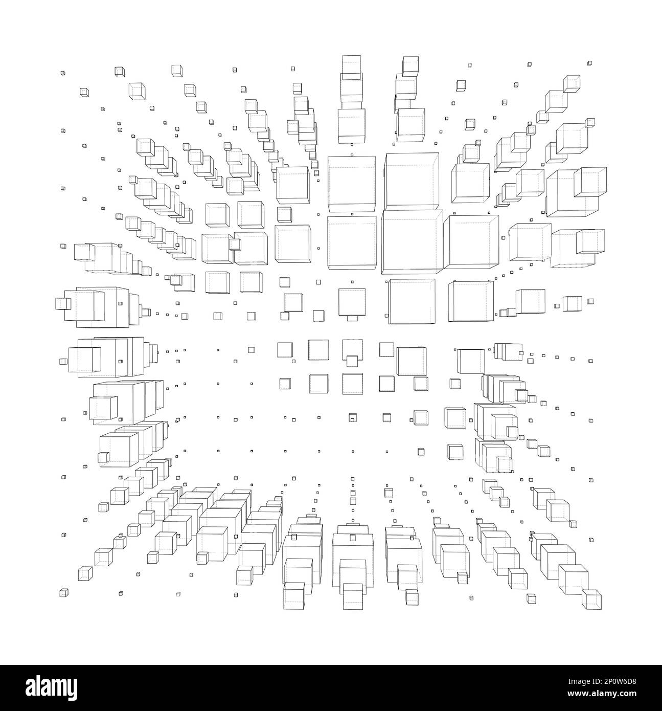 Abstract boxes background Stock Photo - Alamy