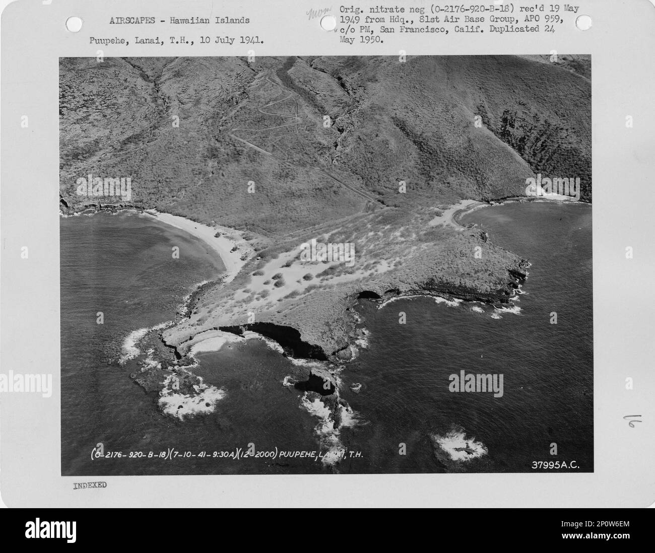 Hawaii - Lanai Island, Aerial Photograph Stock Photo - Alamy
