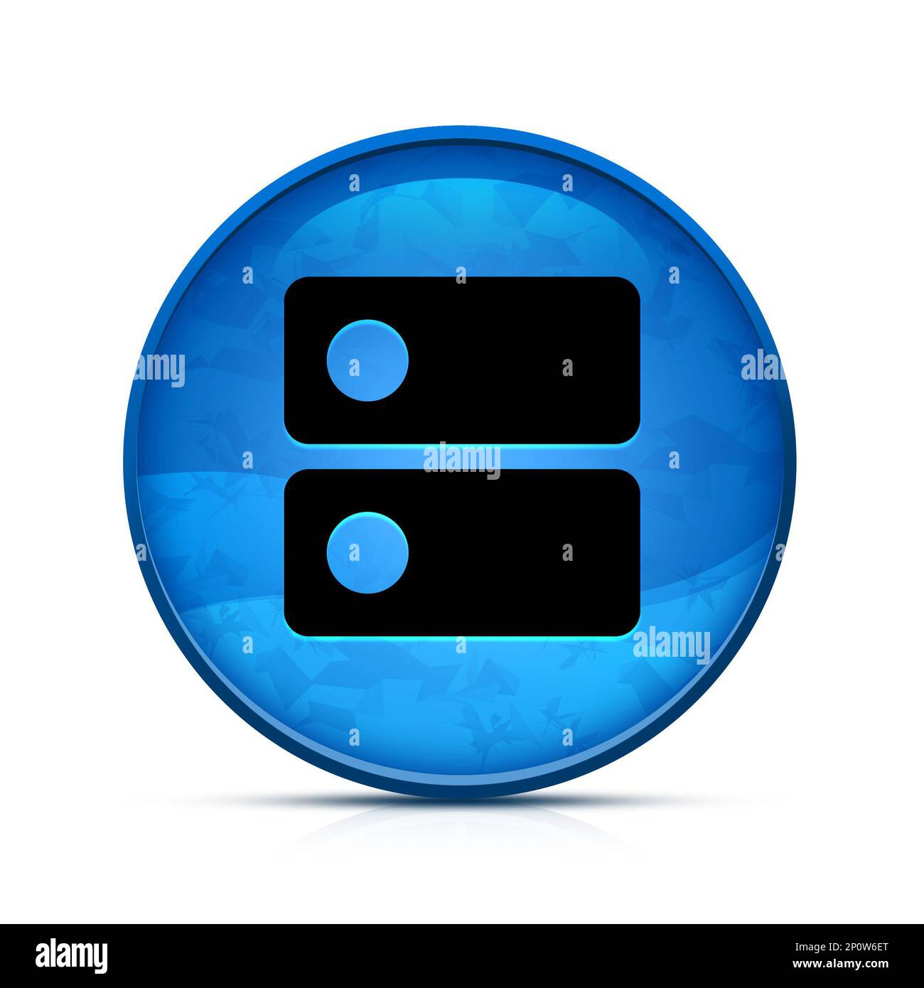 DNS icon on classy splash blue round button Stock Photo - Alamy