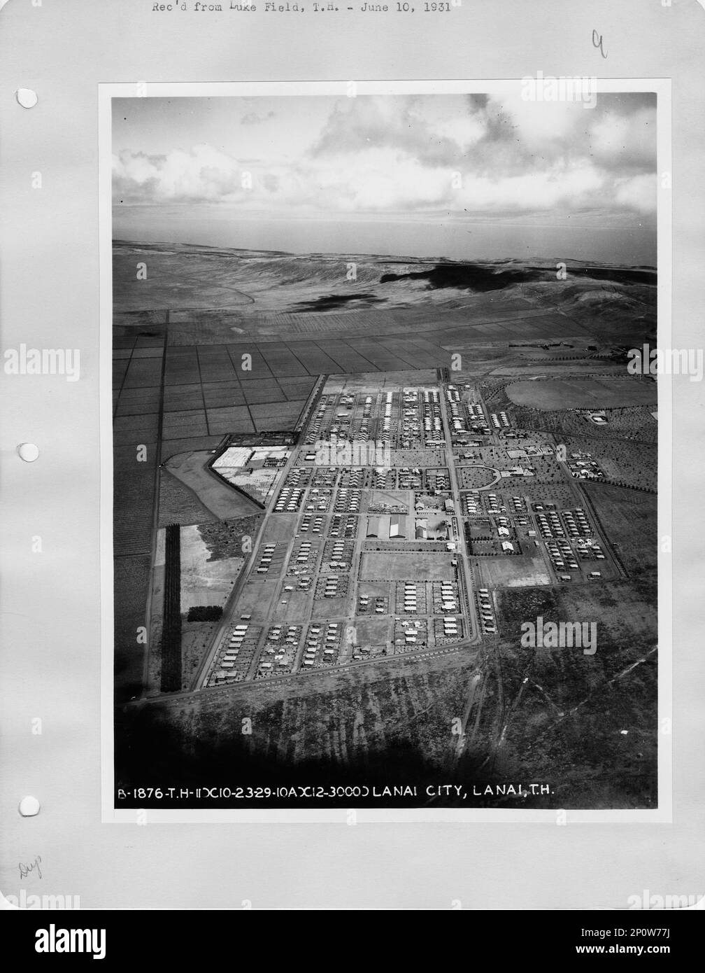 Hawaii - Lanai Island, Aerial Photograph Stock Photo - Alamy