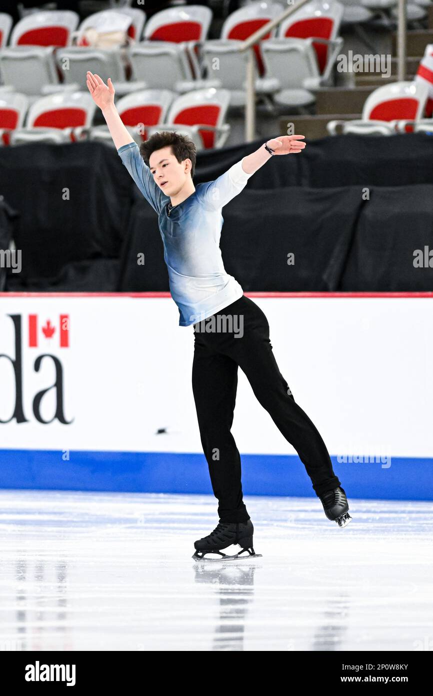 Calgary, Canada. 02/03/2023, Francois PITOT (FRA), during Junior Men ...