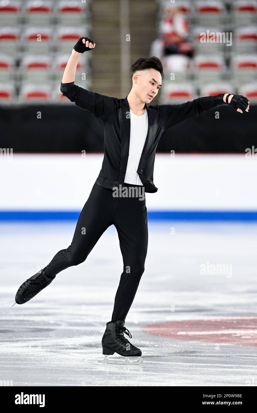 Calgary, Canada. 02/03/2023, Rakhat BRALIN (KAZ), during Junior Men ...