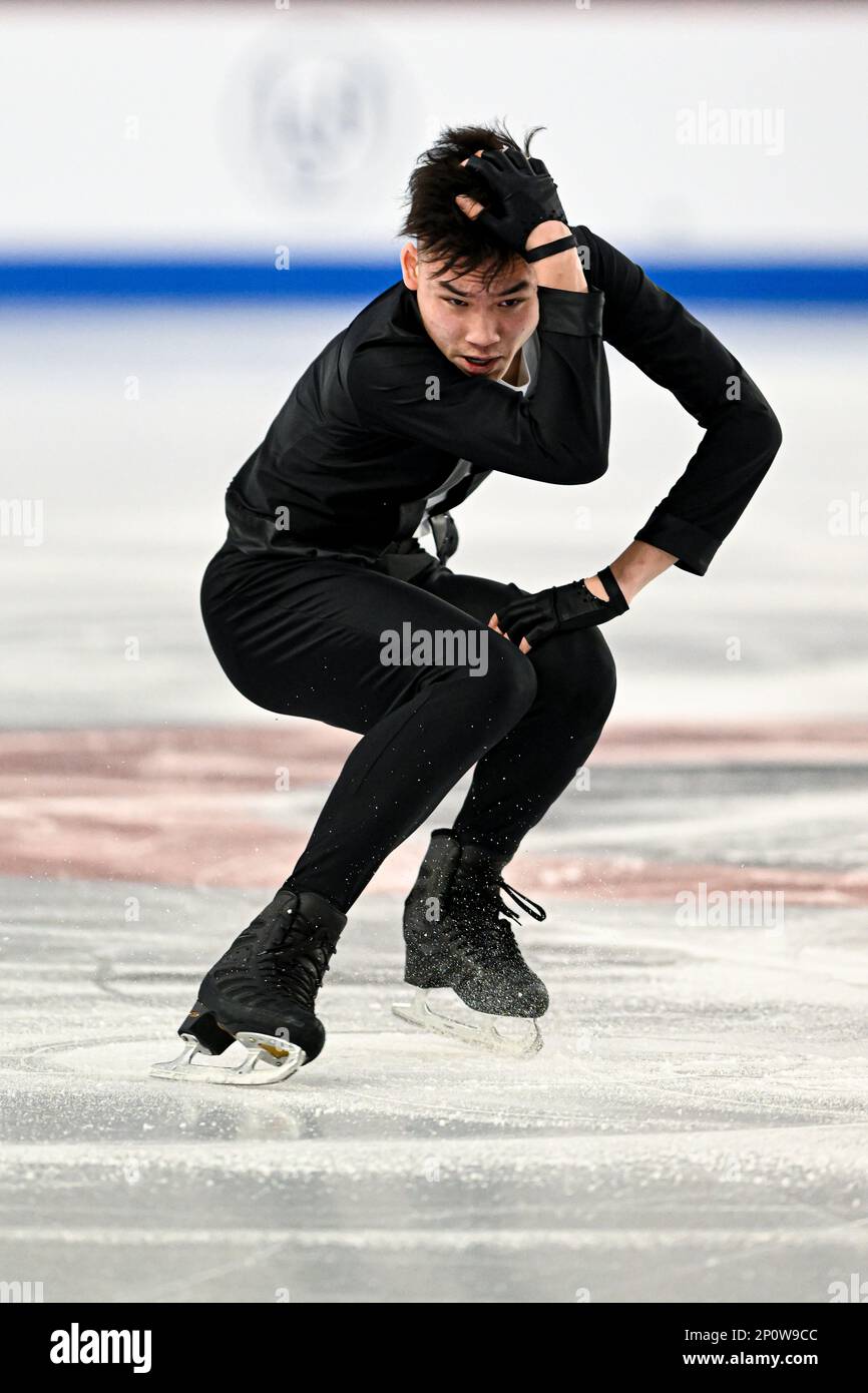 Calgary, Canada. 02/03/2023, Rakhat BRALIN (KAZ), during Junior Men ...