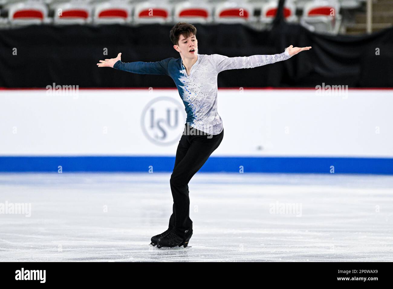 Calgary, Canada. 02/03/2023, Adam HAGARA (SVK), during Junior Men Short ...