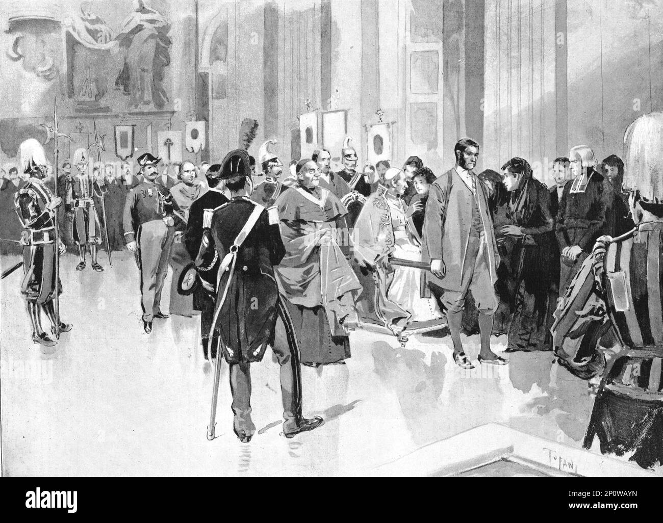 Pilgrims in rome Black and White Stock Photos & Images - Alamy