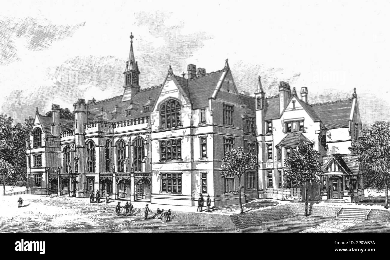 ''The New Grammer School Buildings at Bedford', 1891. From "The Graphic ...