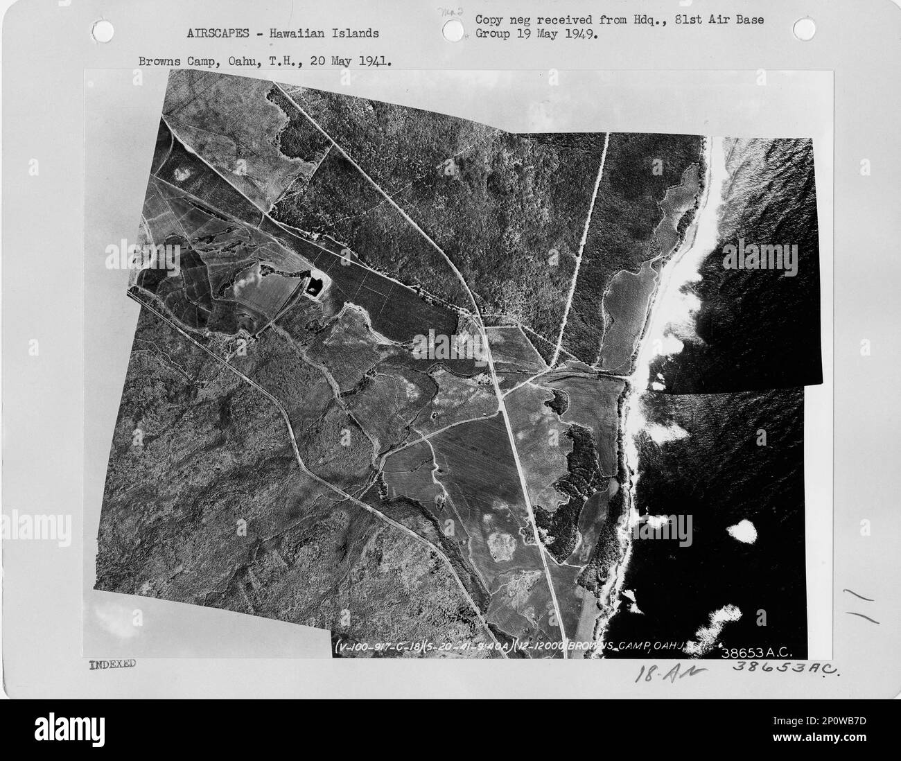 Hawaii - Black Point through Era Road, Aerial Photograph Stock Photo ...
