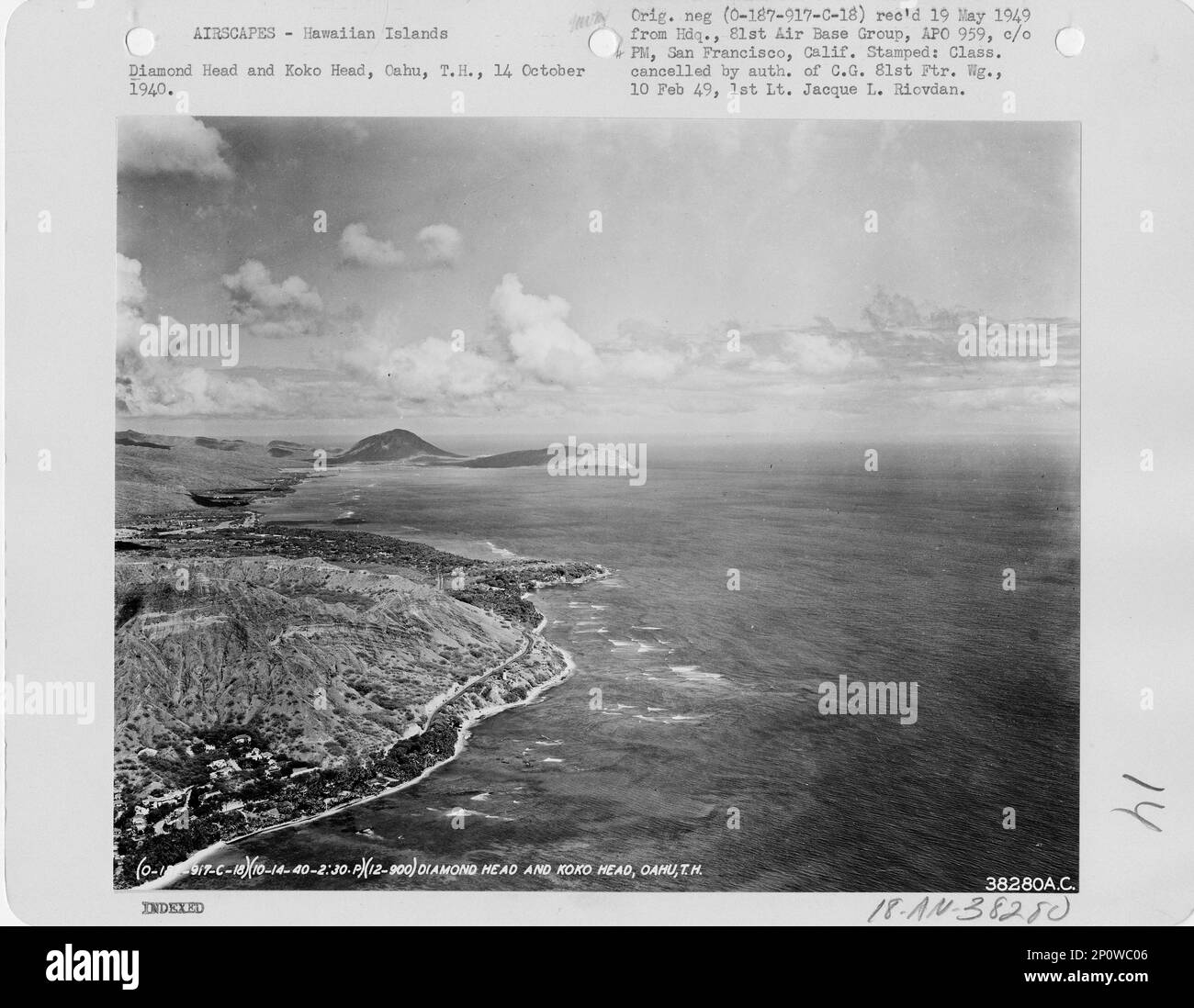 Hawaii - Black Point through Era Road, Aerial Photograph Stock Photo ...