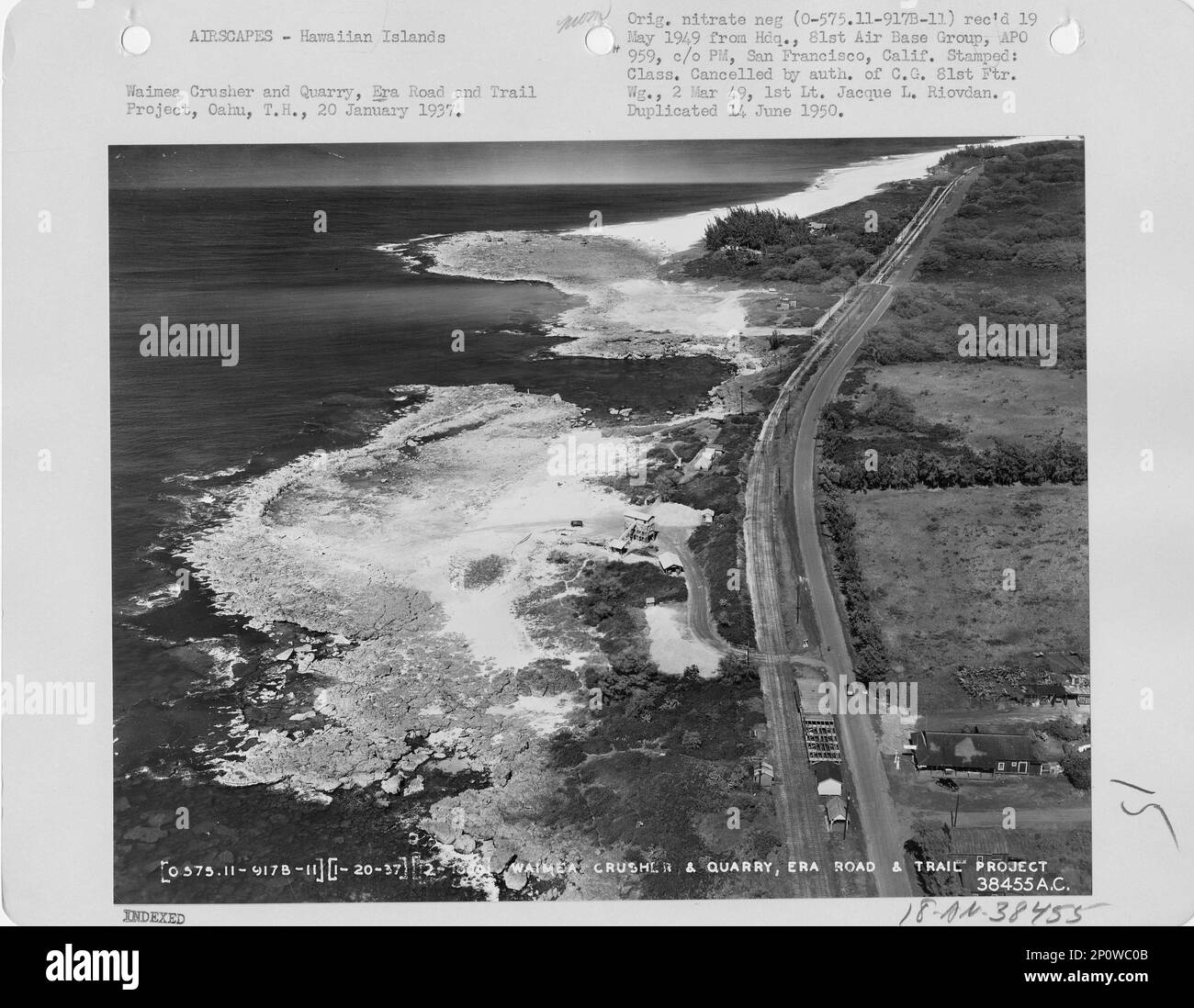 Hawaii - Black Point through Era Road, Aerial Photograph Stock Photo ...