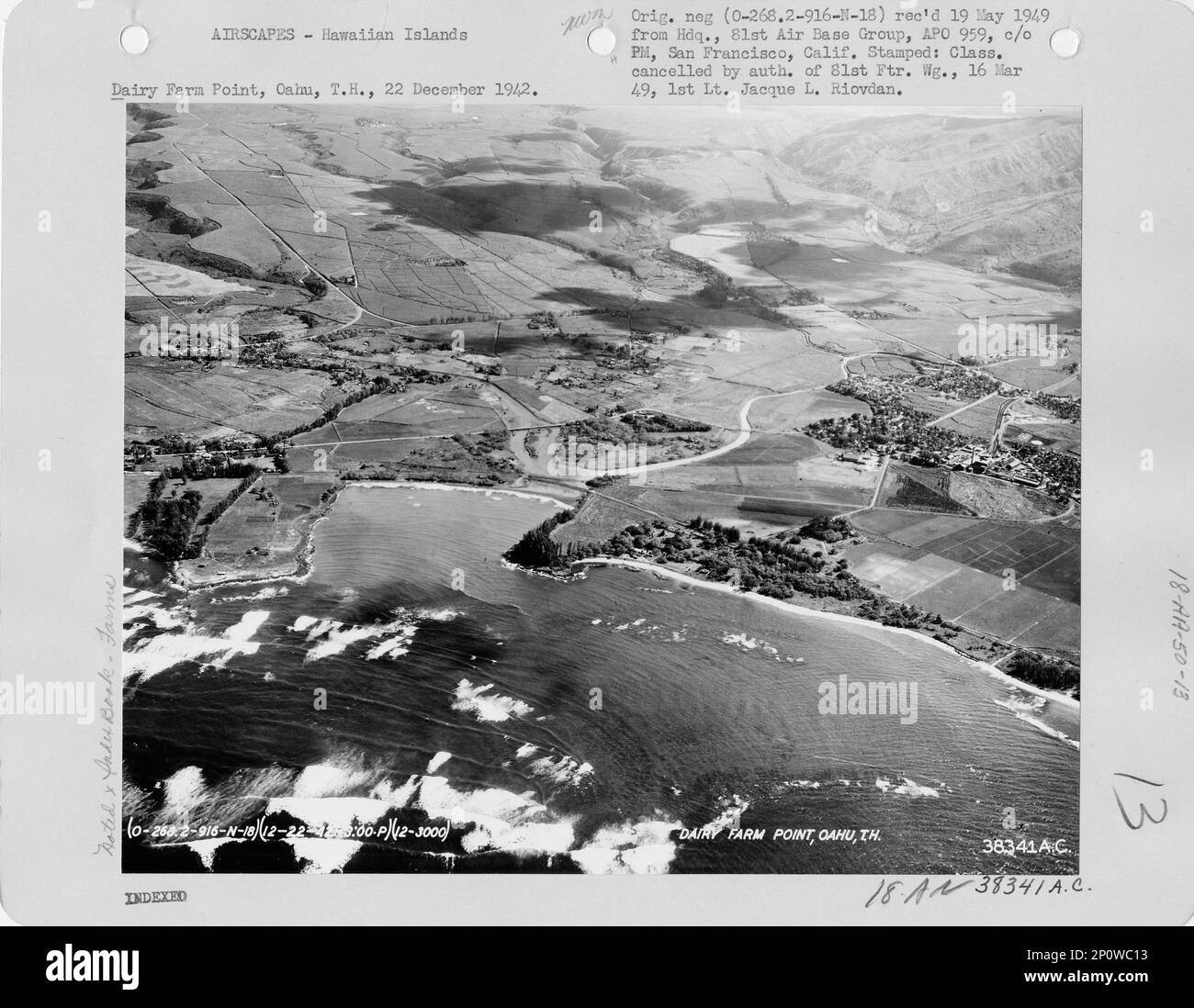 Hawaii - Black Point through Era Road, Aerial Photograph Stock Photo ...