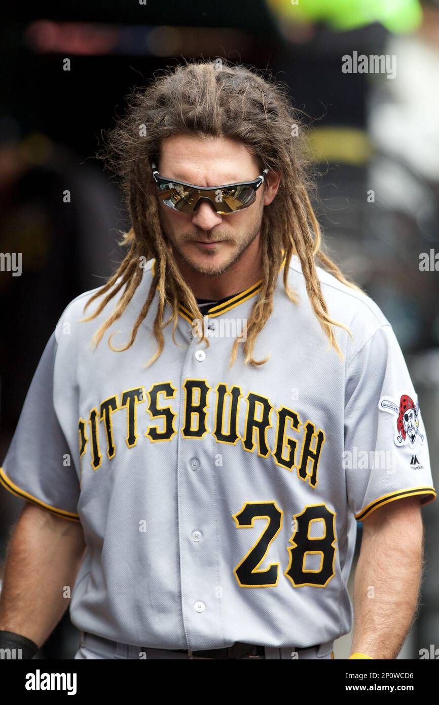 01 OCTOBER 2016: Pittsburgh Pirates first baseman John Jaso (28) as ...