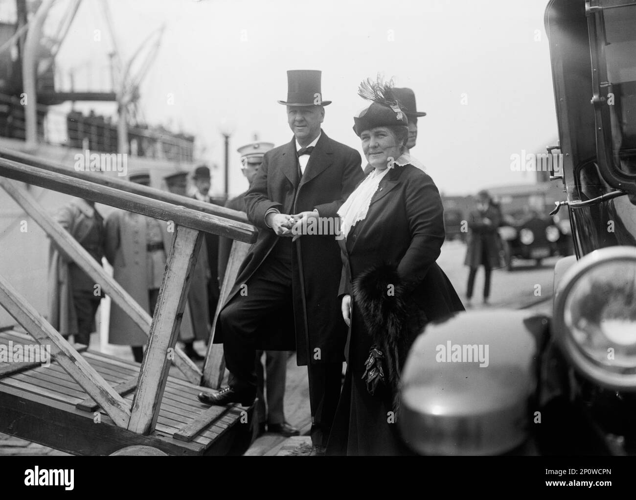 Mrs. Josephus Daniels,with Sec. Daniels Boarding Mayflower. Allied ...