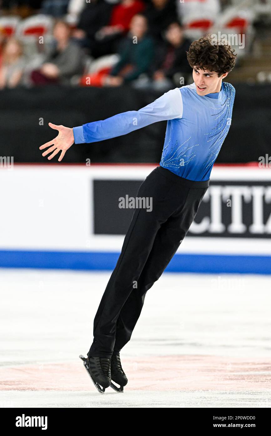 Calgary, Canada. 02/03/2023, Nikolaj MEMOLA (ITA), during Junior Men ...