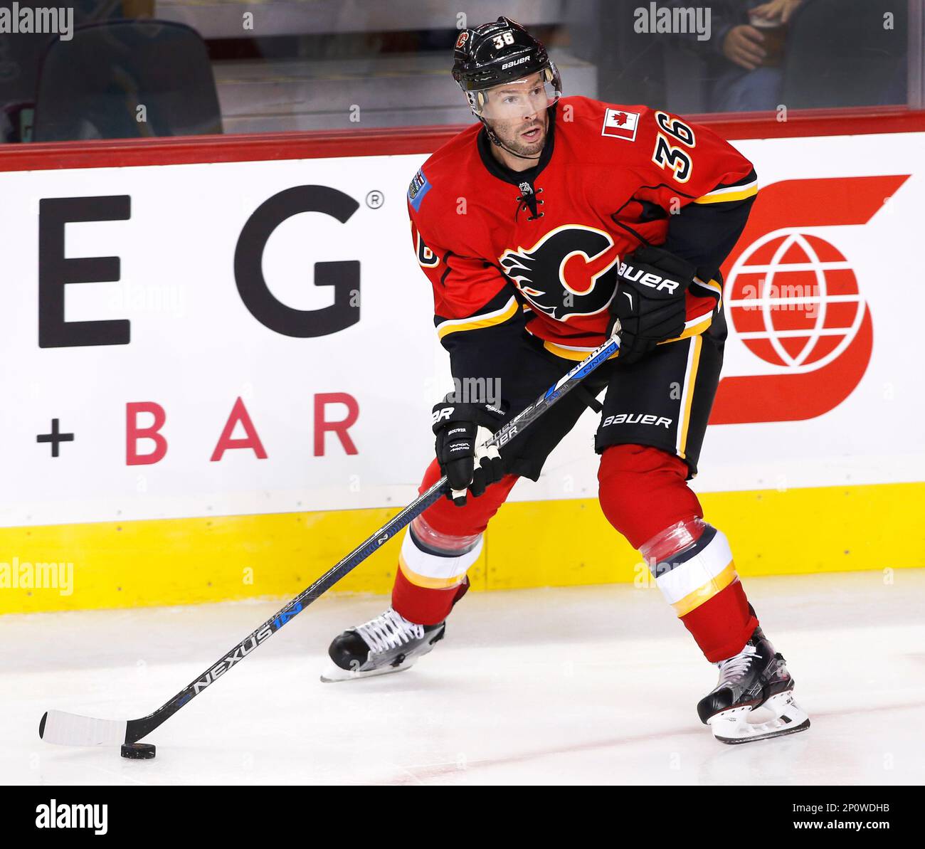 NHL profile photo on Calgary Flames' Troy Brouwer at an NHL game ...