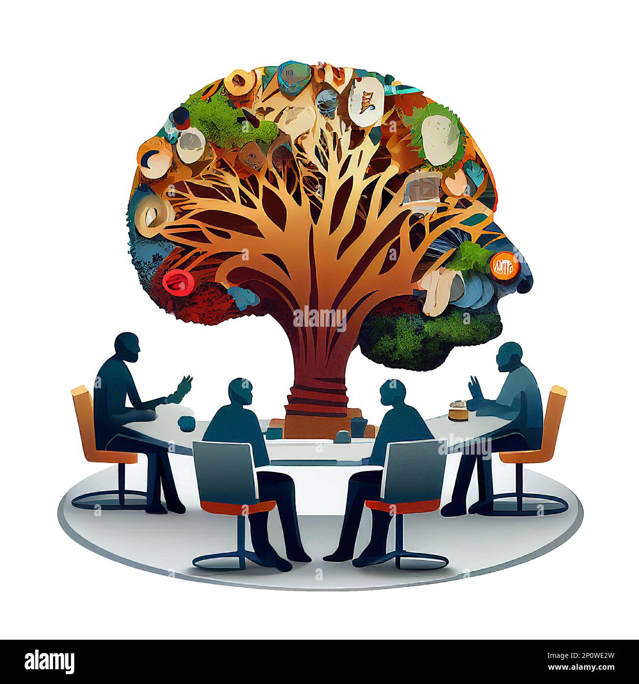 Teamwork table Cut Out Stock Images & Pictures - Alamy