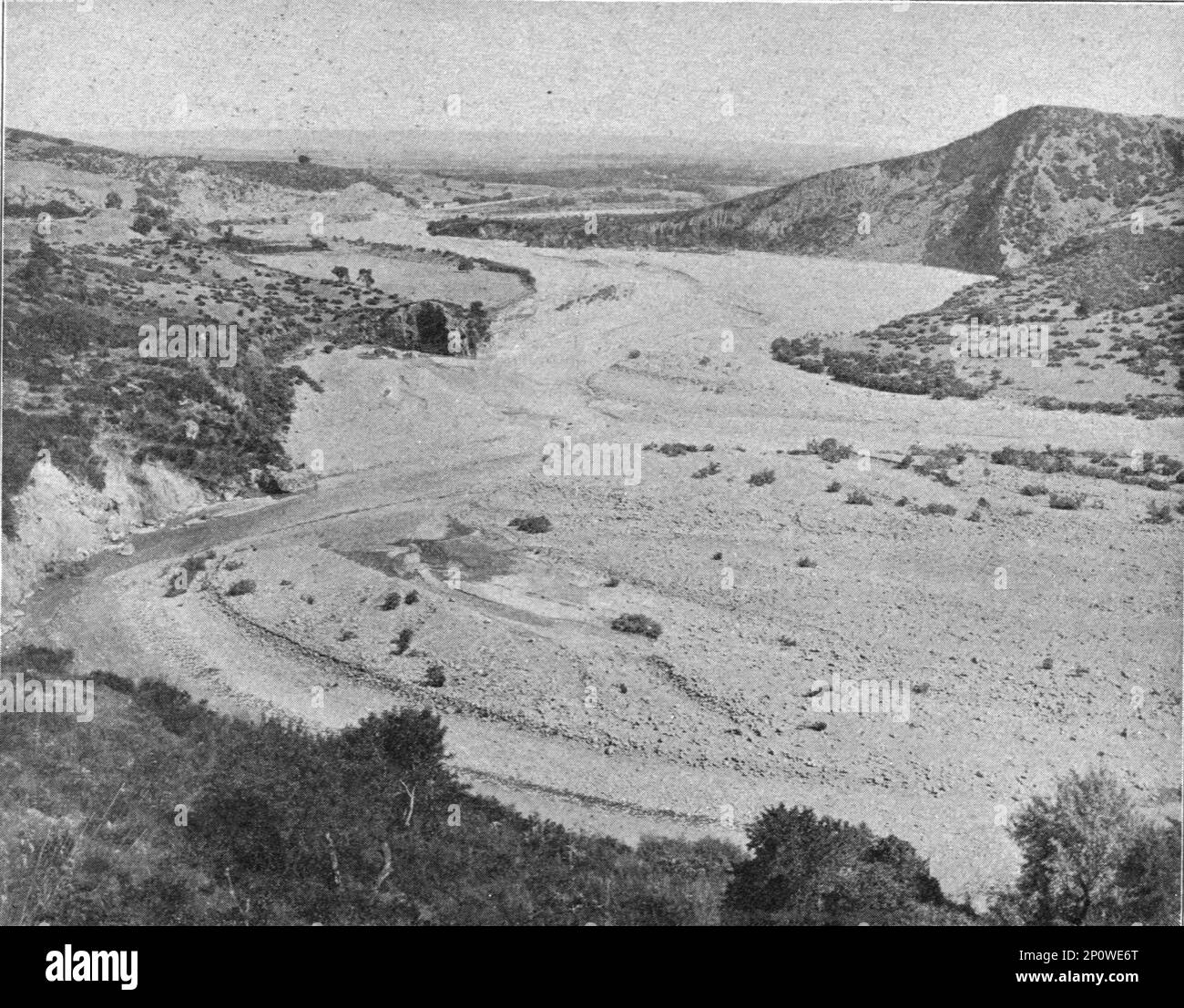 ''Un oued; Afrique du nord', 1914. From "Grande Geographie Bong ...
