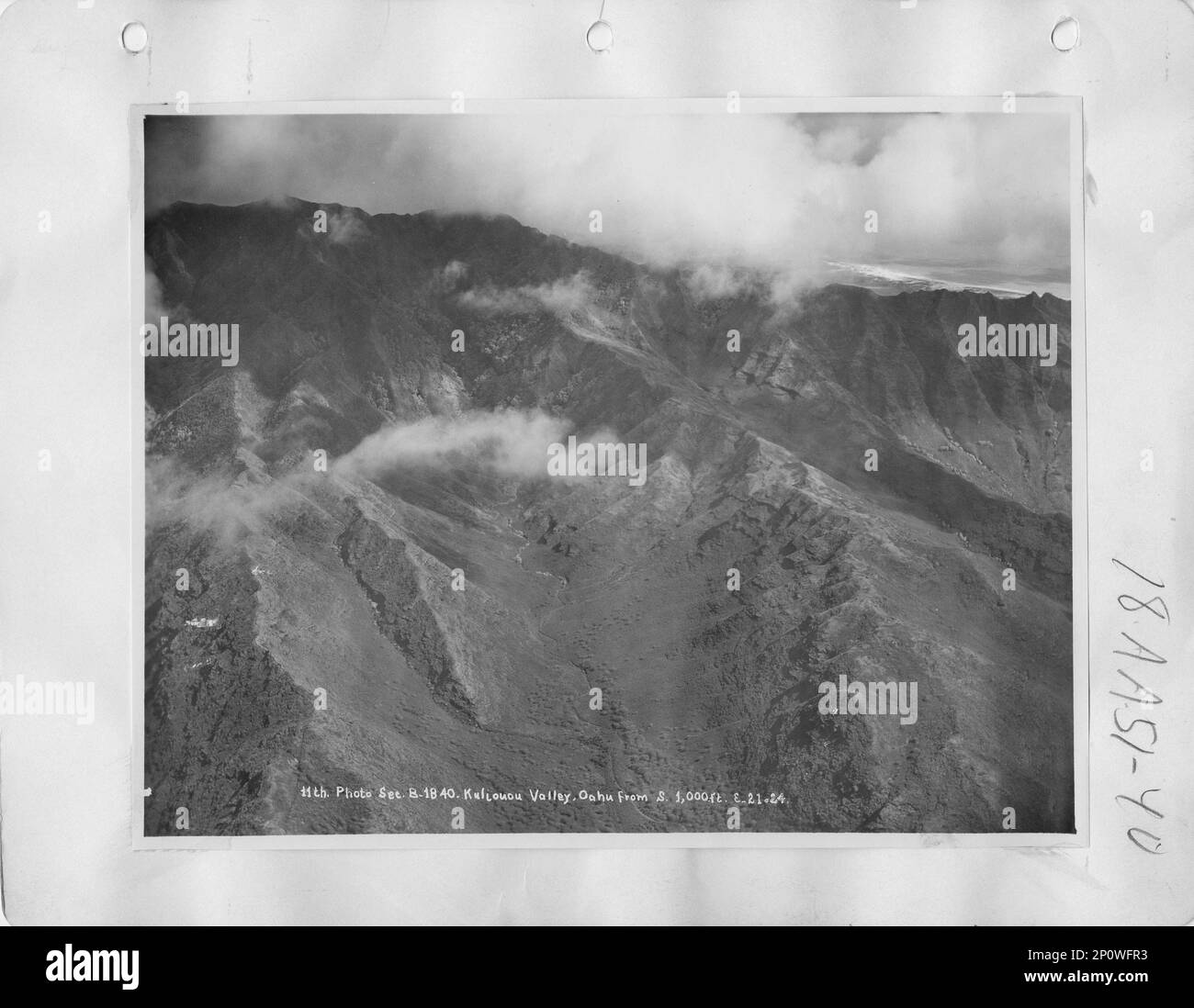 Hawaii - Kuliouou Valley through Kutree Reservoir, Aerial Photograph ...