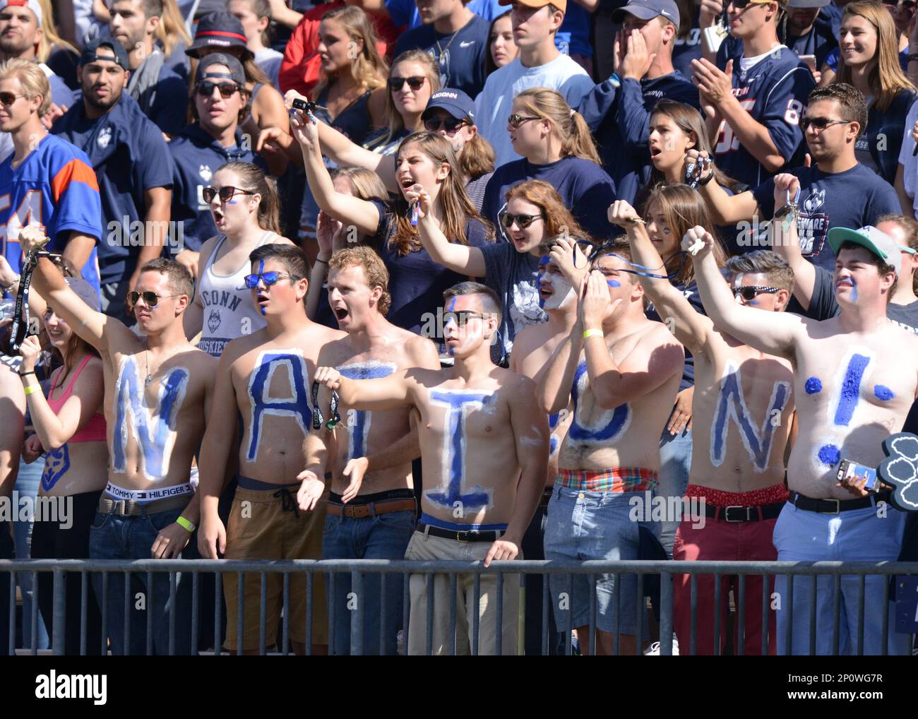 September 24, 2016: UConn Huskies fans during the game as the Syracuse ...
