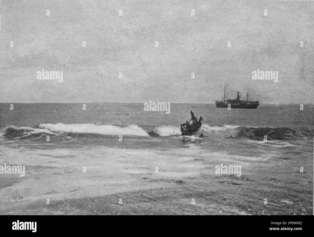''Le passage de la barre a Grand Lahoa; L'Ouest Africain', 1914. From ...