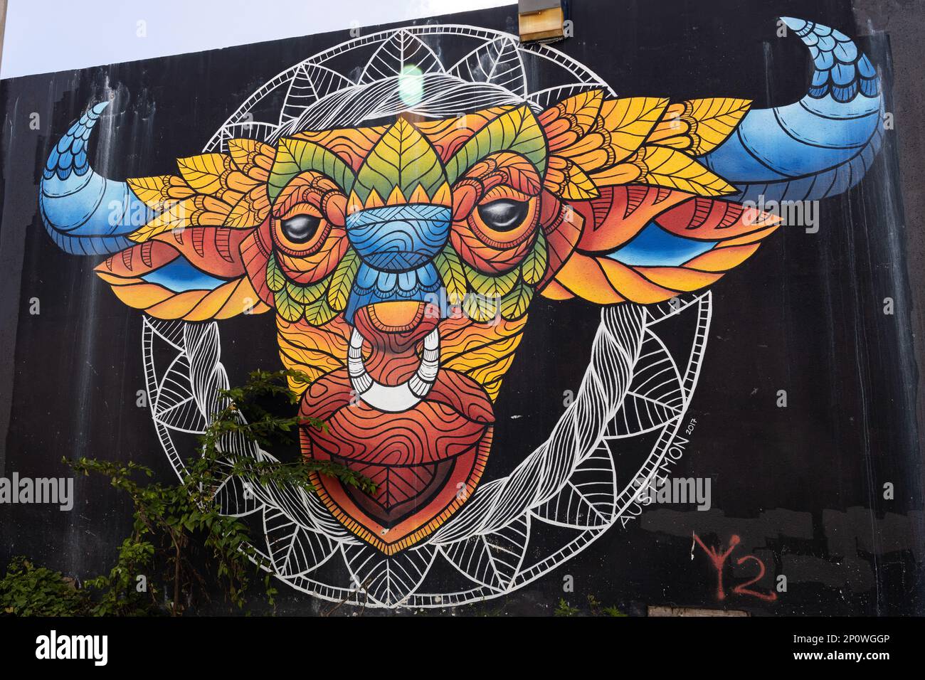 A mural is displayed in the Guam northern Area, Guam, Jan. 18, 2023 ...