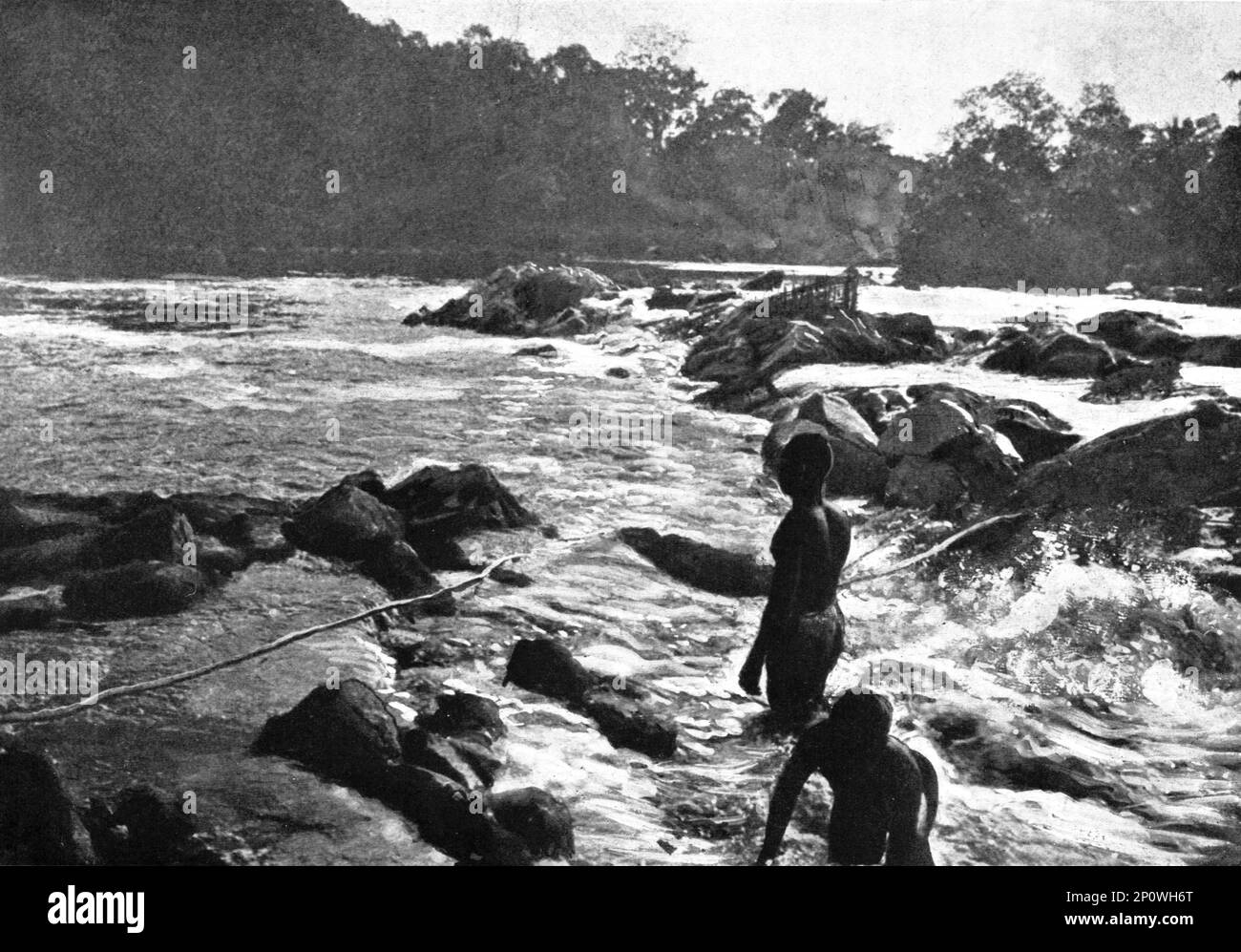 Chute De La Riviere Bia Louest Africain 1914 From Grande Geographie Bong Illustree
