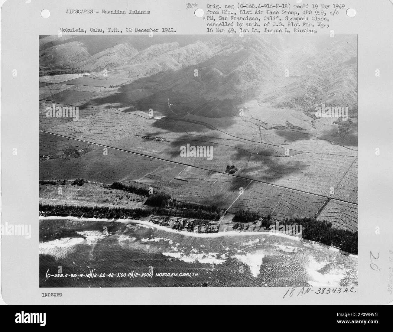 Hawaii - Mokuleia, Aerial Photograph Stock Photo - Alamy