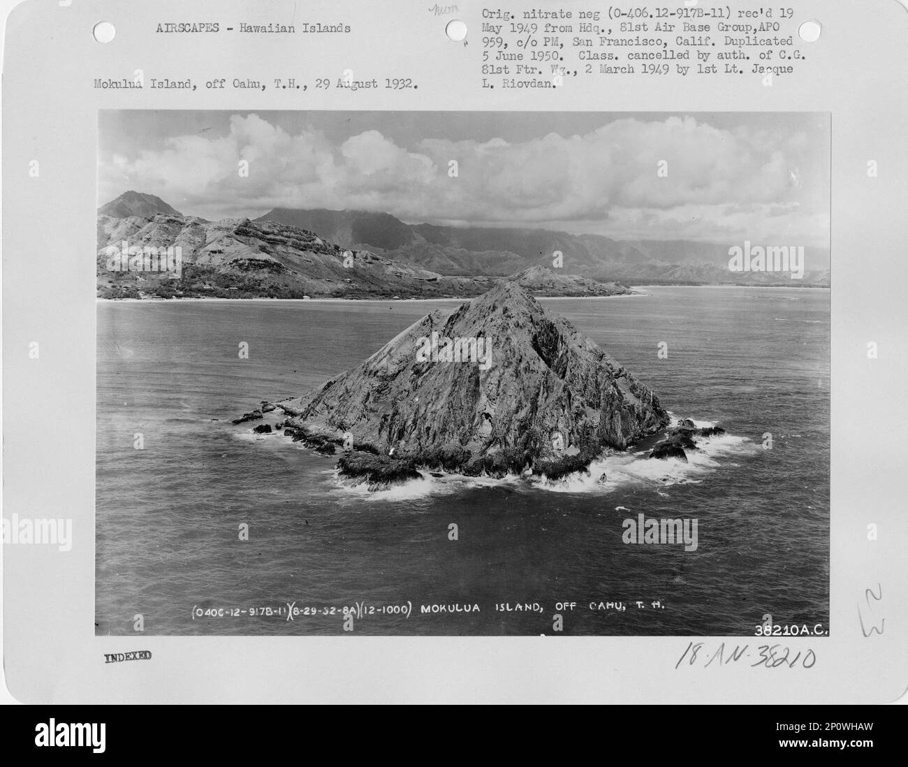 Hawaii - Mokulua Island through Molii Fishponds, Aerial Photograph ...
