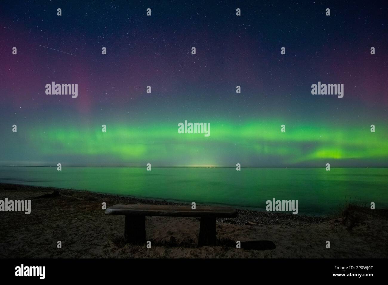 Otterup, Denmark. 27th, February 2023. Spectacular northern lights ...