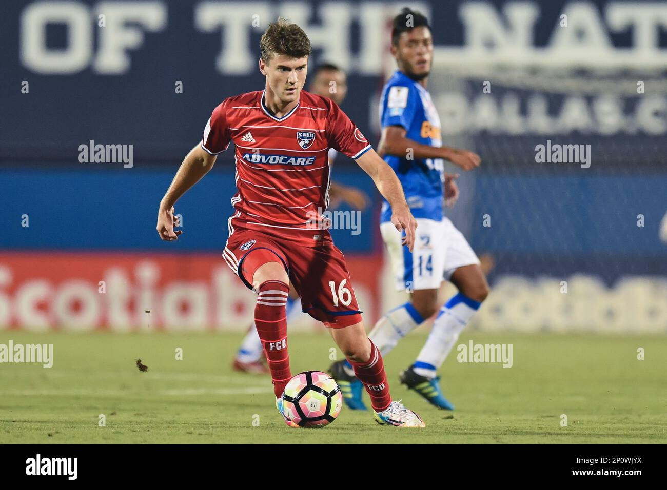 FC Dallas midfielder Coy Craft (16) controls the ball during CONCACAF ...