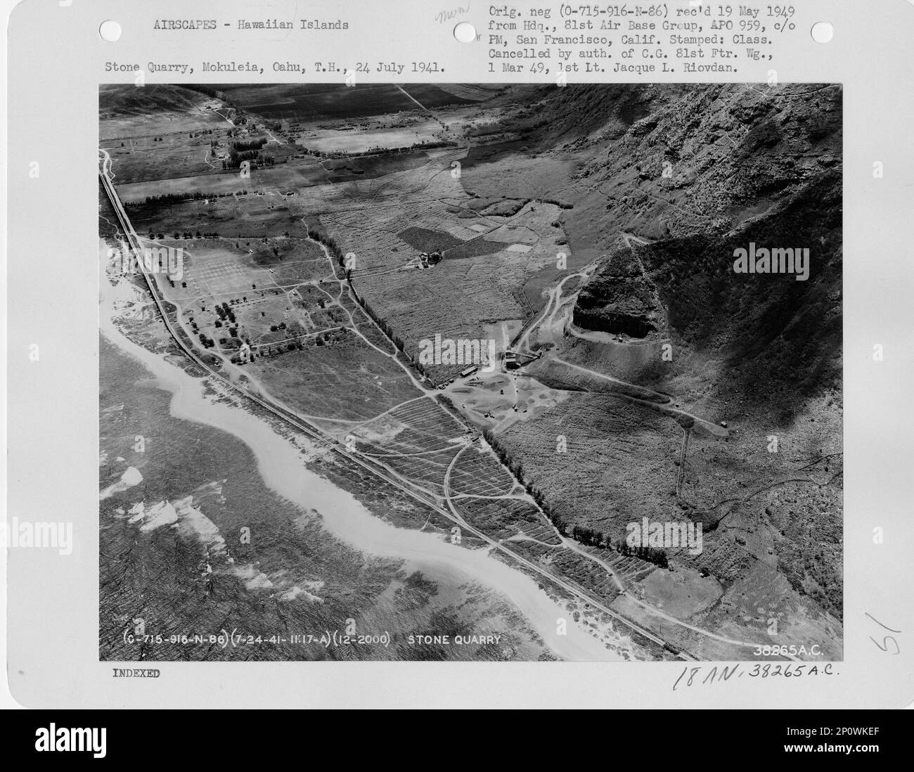 Hawaii - Mokuleia, Aerial Photograph Stock Photo - Alamy
