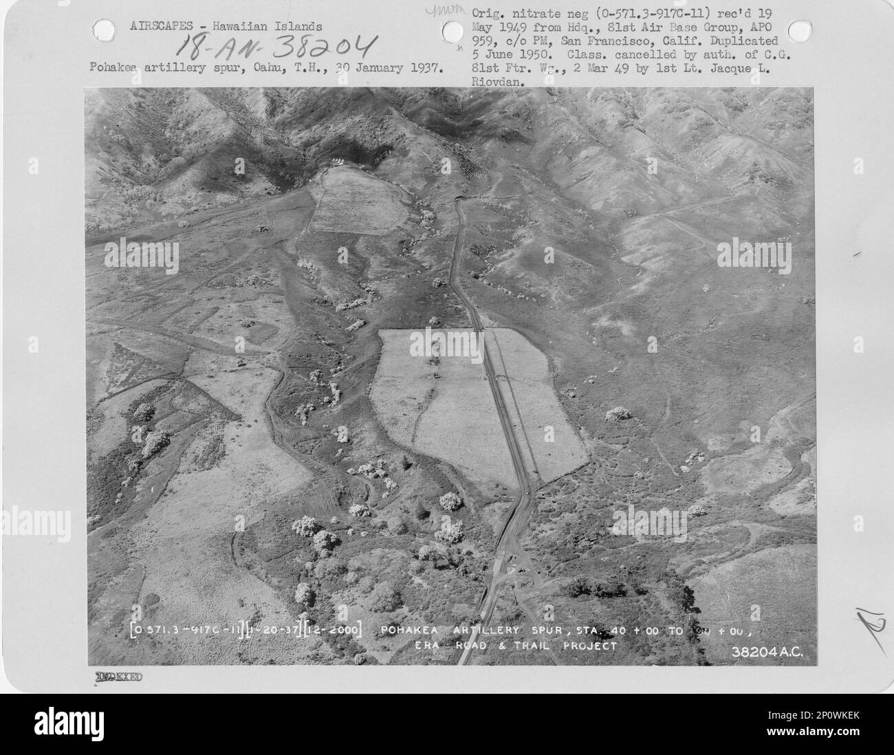 Hawaii - Pohakea Artillery Spur, Aerial Photograph Stock Photo - Alamy
