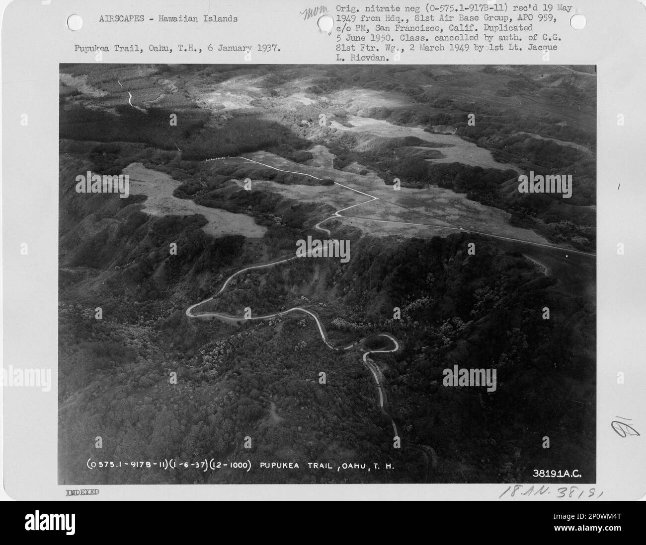 Hawaii - Pupukea Trail, Aerial Photograph Stock Photo - Alamy