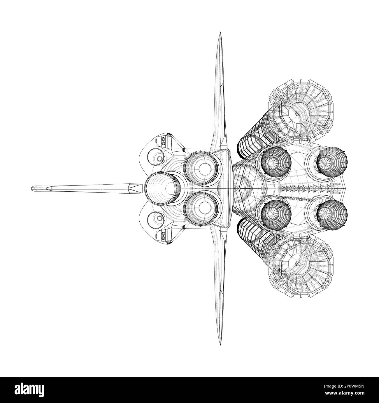 Rocket carrying space shuttle Stock Photo - Alamy