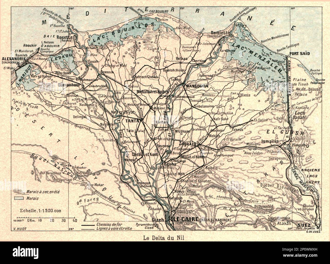 ''Le Delta du Nil; Le Nord-Est Africain', 1914. From "Grande Geographie ...