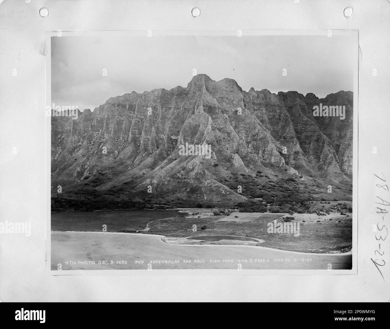 Hawaii - Puuiki Point through Puu Loa, Aerial Photograph Stock Photo ...