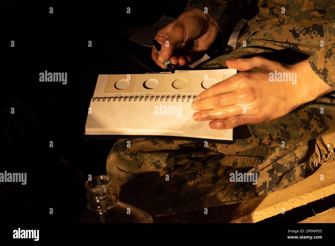 U.S. Marine Corps Cpl. Yaroslav Painter, a petroleum laboratory ...