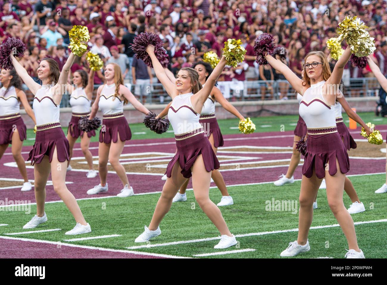 September 24, 2016: Texas State Bobcats Strutters perform before the ...