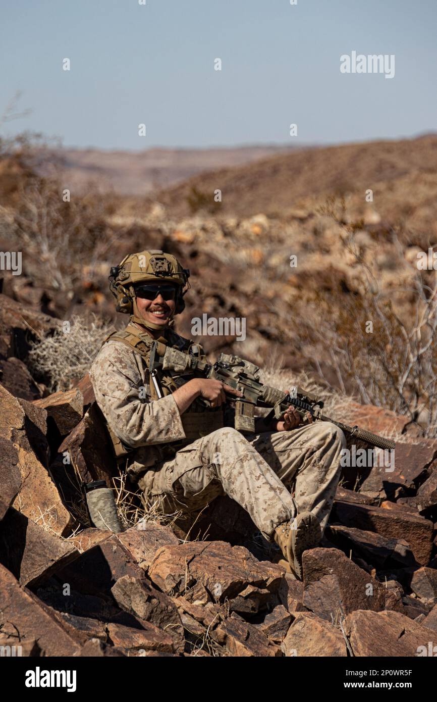 U.S. Marine Corps Lance Cpl. Charles Ruff, a mortarman with Alpha ...